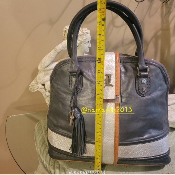 L.A.M.B. | Bags | Lamb Gwen Stefani Leather Metalic Frosted Bowler ...